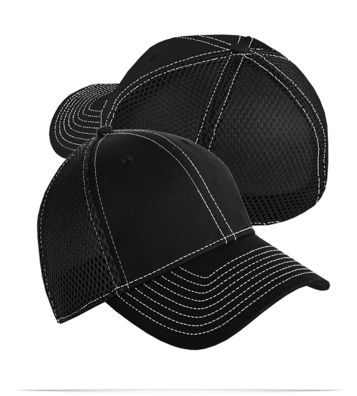 Mesh Contrast Stitch Cap With Custom Embroidered Logo Online