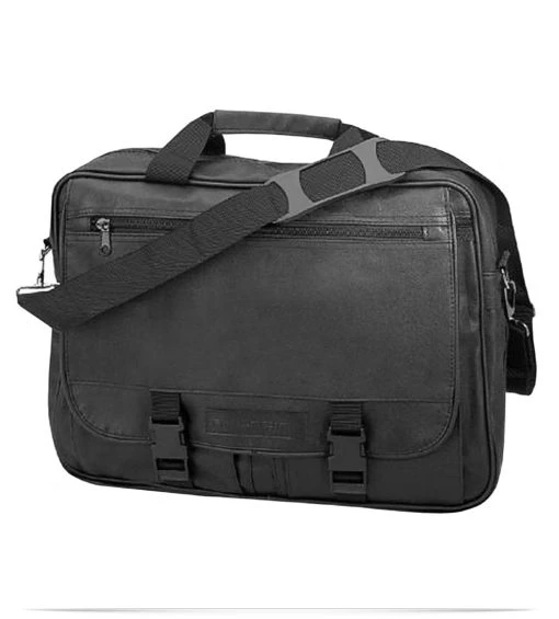 Custom Faux Leather Briefcase With Embroidered Logo at AllStar