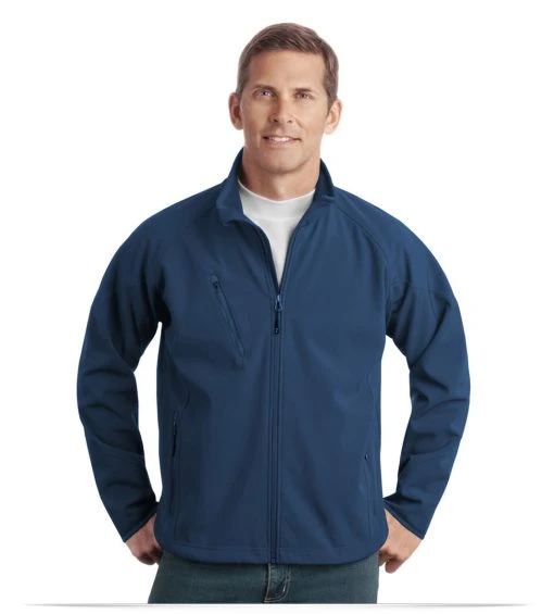 Custom Textured Soft Shell Jacket with Your Embroidered Logo